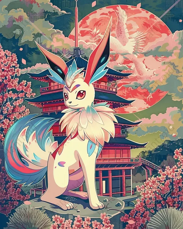 Pokemon Old Japanese Art Fusions Midjourney Prompt | PromptBase