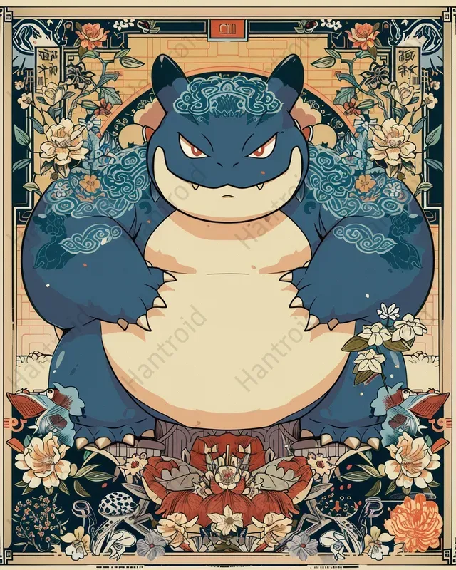 Pokemon Old Japanese Art Fusions Midjourney Prompt | PromptBase