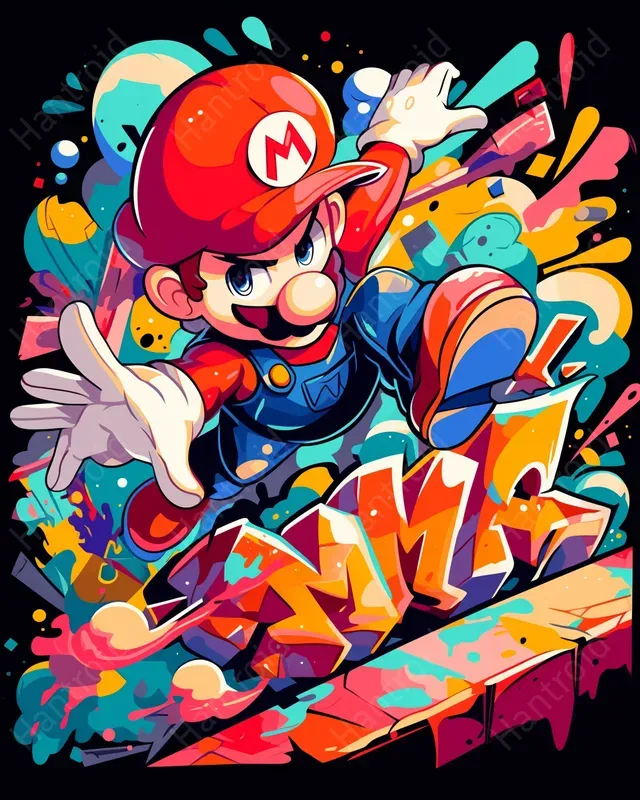 Graffiti Nintendo Tee Magics Midjourney Prompt | PromptBase