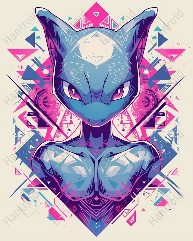 Geometric Portrait Pokemon Tees Midjourney Prompt | PromptBase