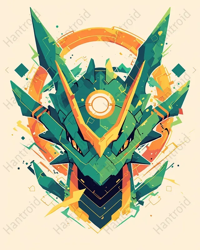 Geometric Portrait Pokemon Tees Midjourney Prompt | PromptBase