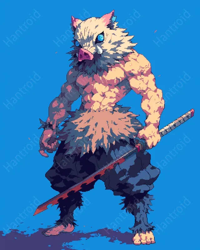 Pixel Demon Slayer Magics Midjourney Prompt | PromptBase