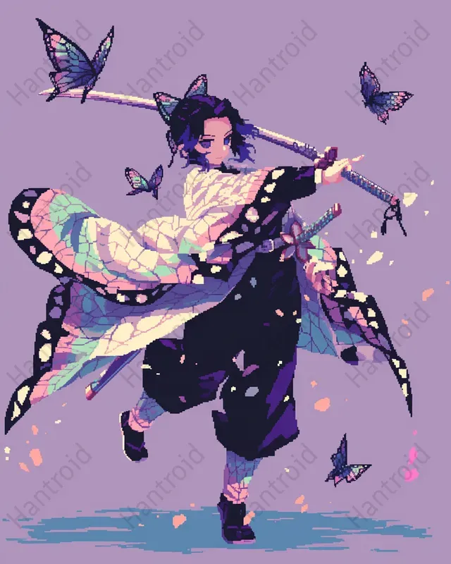 Pixel Demon Slayer Magics Midjourney Prompt | PromptBase