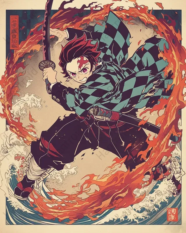 Demon Slayers In Japanese Art Midjourney Prompt | PromptBase