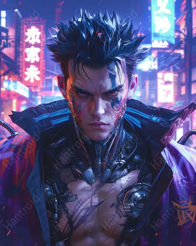 Cyberpunk Demon Slayers Neon Revival Midjourney Prompt | PromptBase