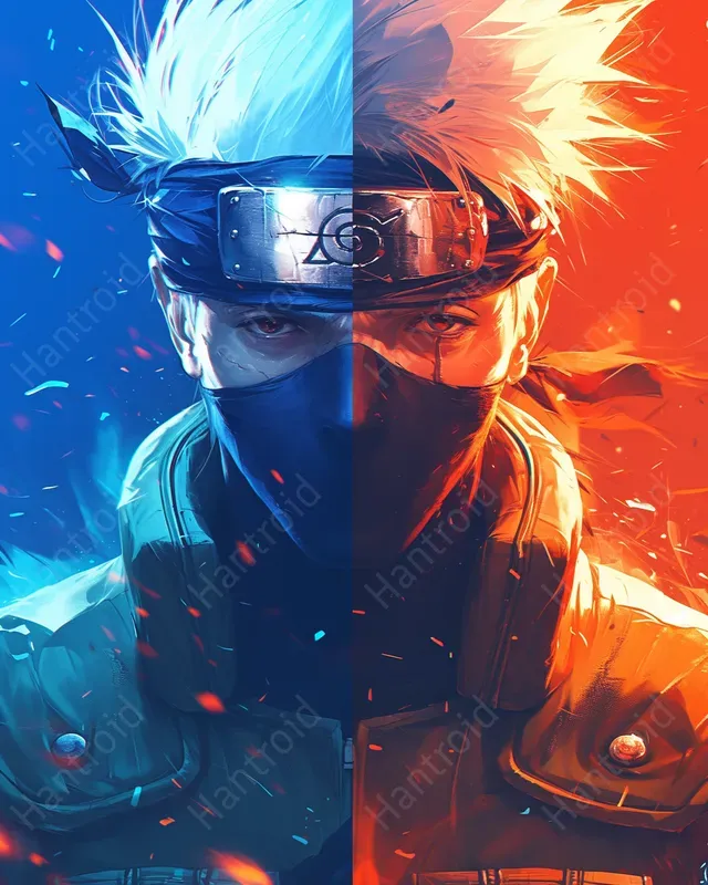 Dynamic Naruto Shippuden Duality Portraits Midjourney Prompt | PromptBase
