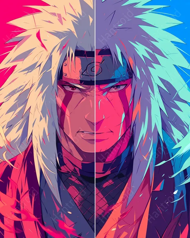 Dynamic Naruto Shippuden Duality Portraits Midjourney Prompt | PromptBase