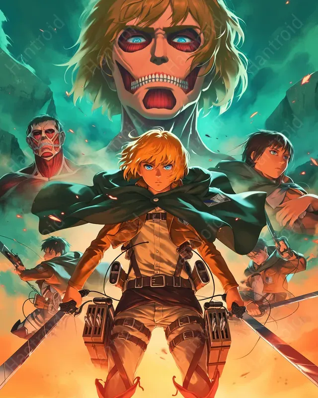 Legendary Attack On Titan Covers Midjourney Prompt | PromptBase