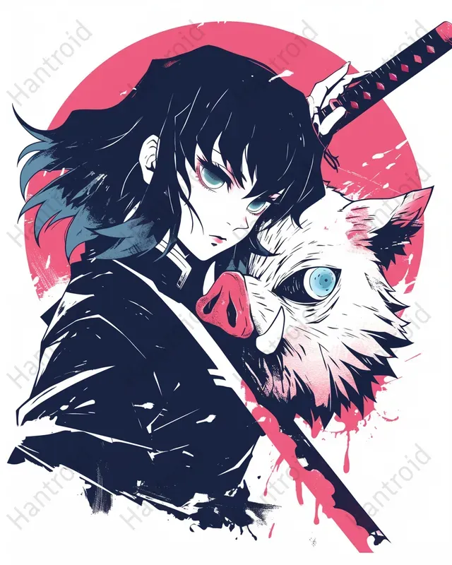 Sleek Demon Slayer Tees Midjourney Prompt | PromptBase