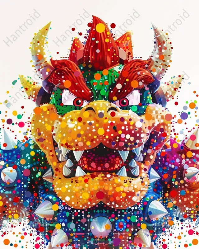 Nintendos Characters In Pointillism Midjourney Prompt | PromptBase