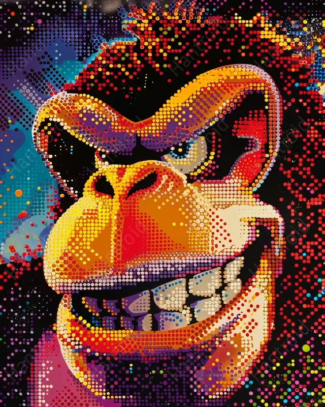 Nintendos Characters In Pointillism Midjourney Prompt | PromptBase