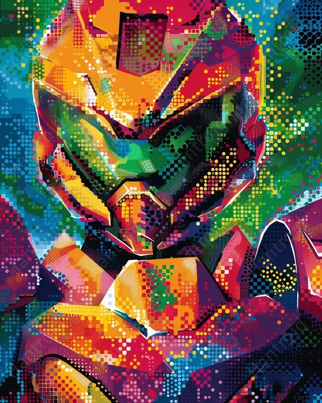 Nintendos Characters In Pointillism Midjourney Prompt | PromptBase