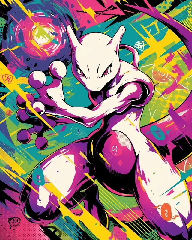 Pop Art Pokemon Tees Midjourney Prompt | PromptBase