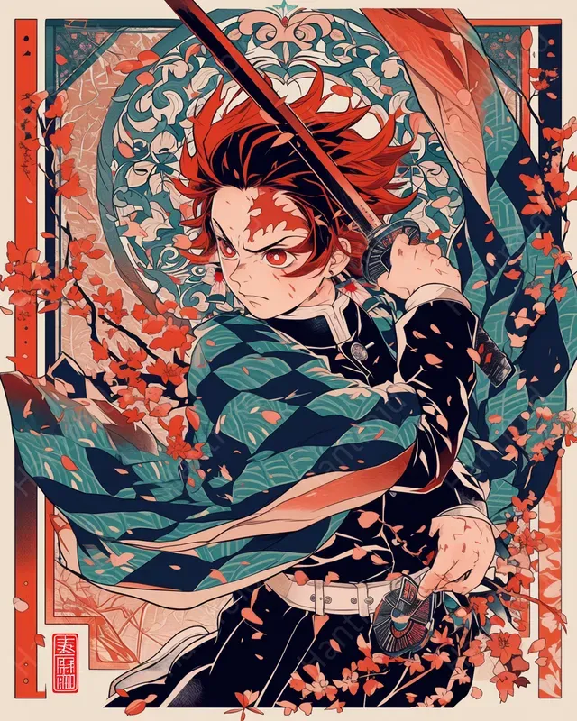 Demon Slayers In Art Nouveau Midjourney Prompt | PromptBase