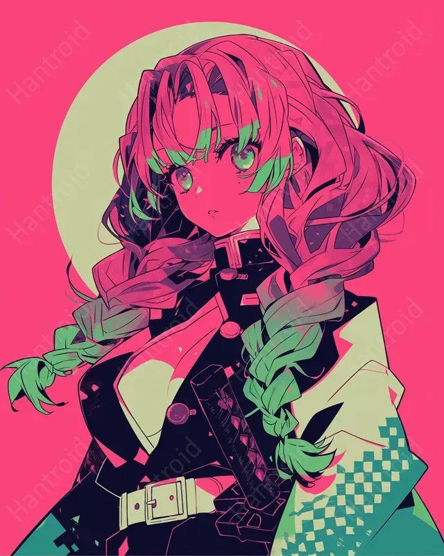 Geometric Tributes To Demon Slayer Midjourney Prompt | PromptBase