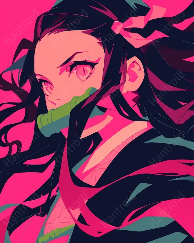 Geometric Tributes To Demon Slayer Midjourney Prompt | PromptBase