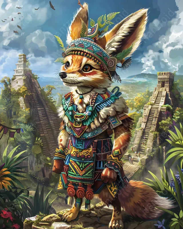 Aztec-inspired Animal Sagas Midjourney Prompt | PromptBase