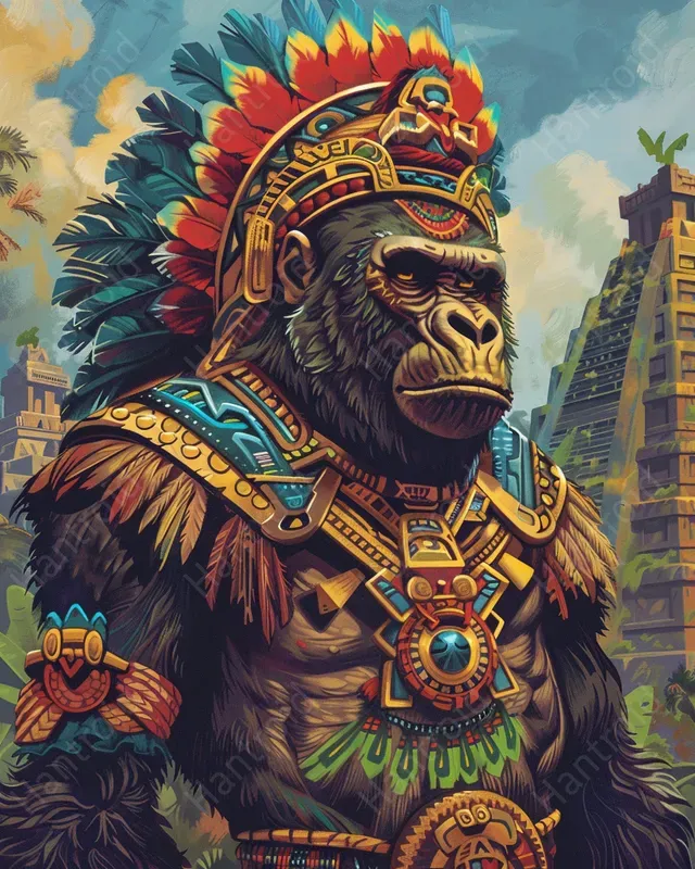 Aztec-inspired Animal Sagas Midjourney Prompt | PromptBase