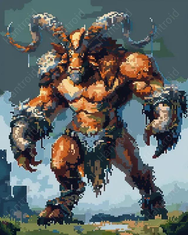 Mythical Creatures Pixel Art Midjourney Prompt | PromptBase