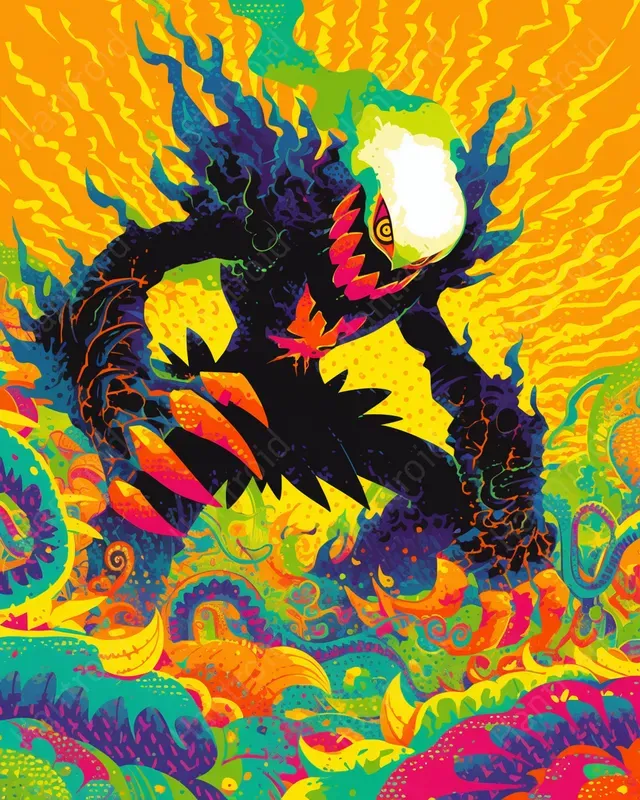 Psychedelic Pokemon Art Midjourney Prompt | PromptBase