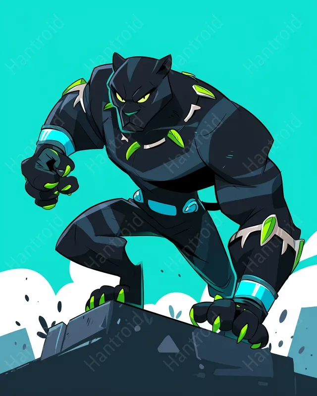 Dynamic Stylized Cartoon Heroes Midjourney Prompt | PromptBase