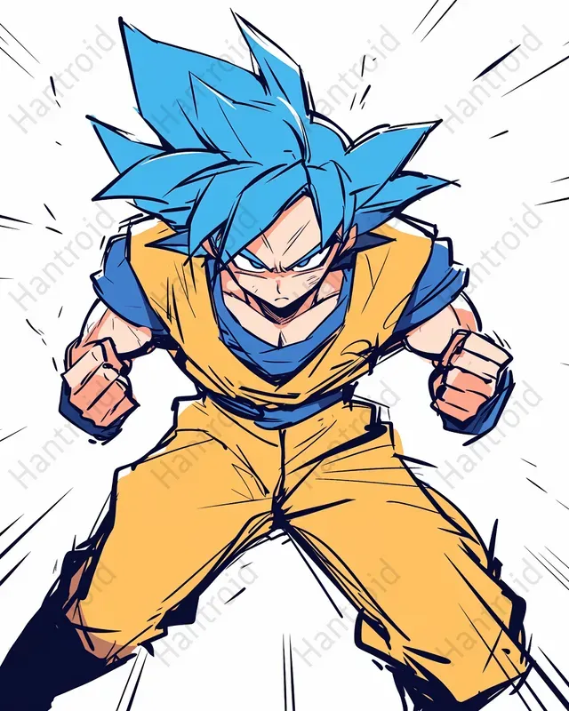 Dragon Ball Hand Drawn Sketches Midjourney Prompt | PromptBase