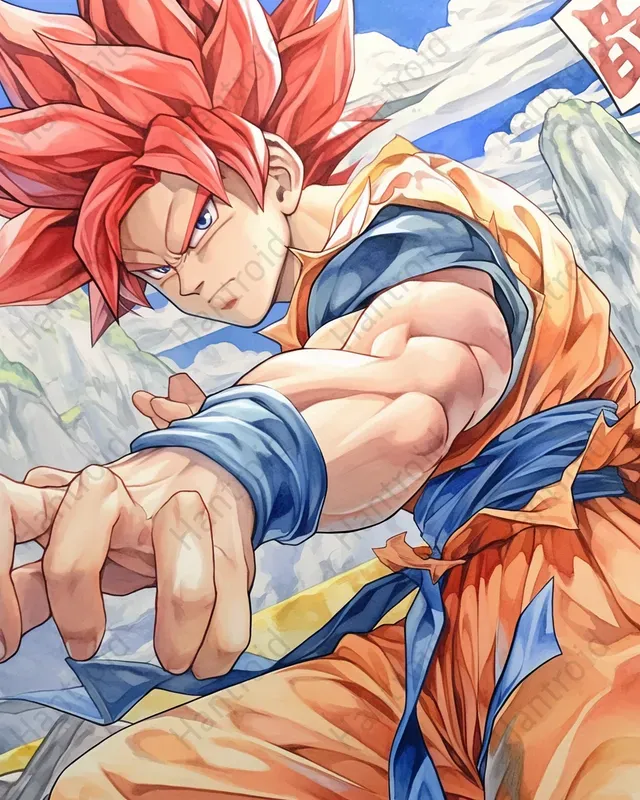 Watercolor Dragon Ball Posters Midjourney Prompt | PromptBase