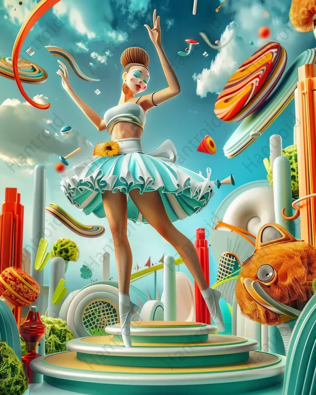 Retro Futuristic Candy Art Midjourney Prompt | PromptBase