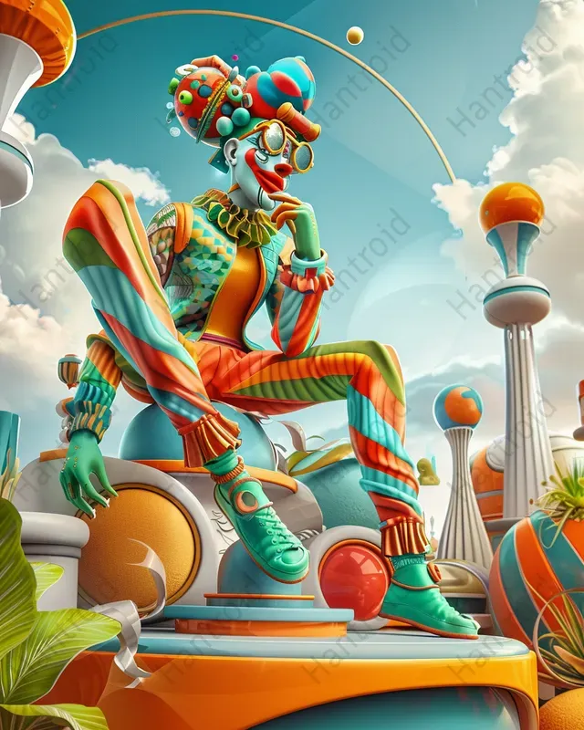 Retro Futuristic Candy Art Midjourney Prompt | PromptBase