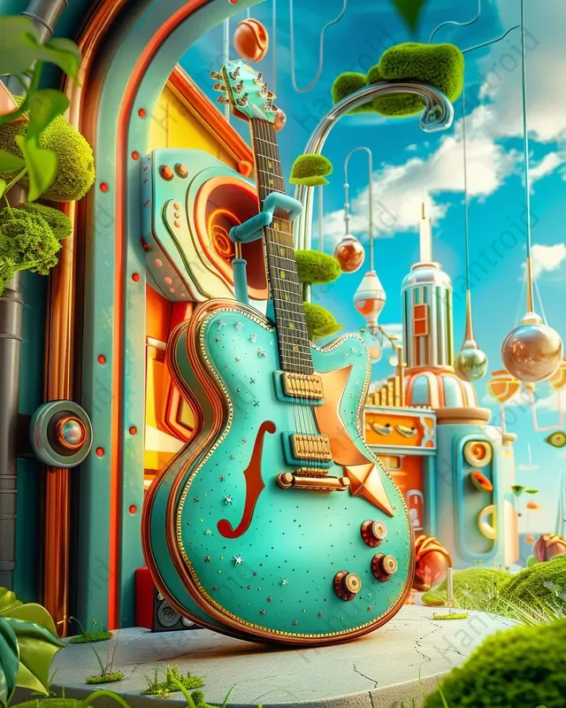 Retro Futuristic Candy Art Midjourney Prompt | PromptBase