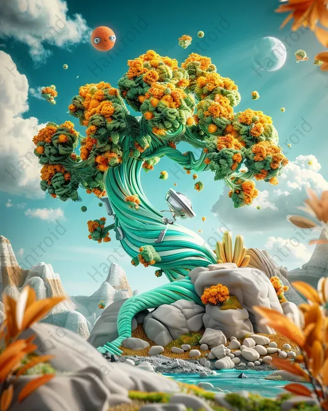 Retro Futuristic Candy Art Midjourney Prompt | PromptBase