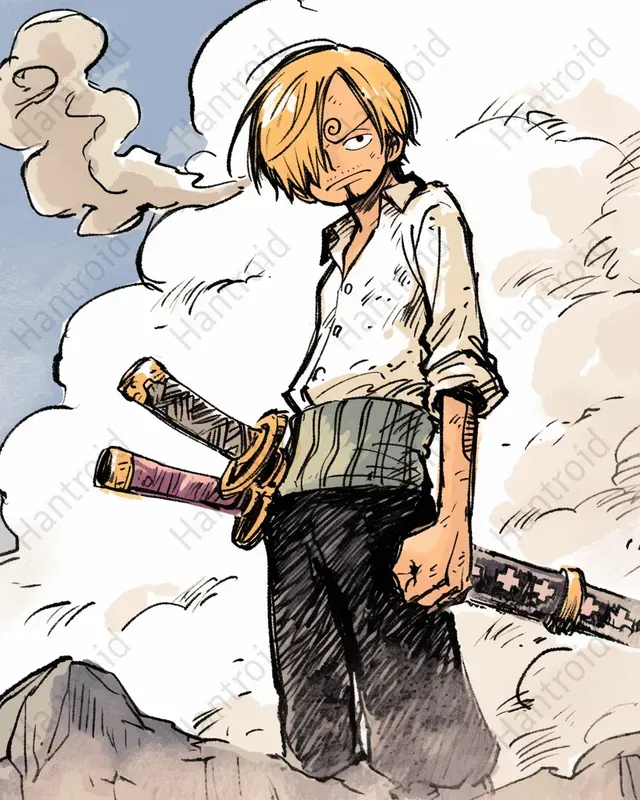 Dynamic One Piece Character Art Midjourney Prompt | PromptBase