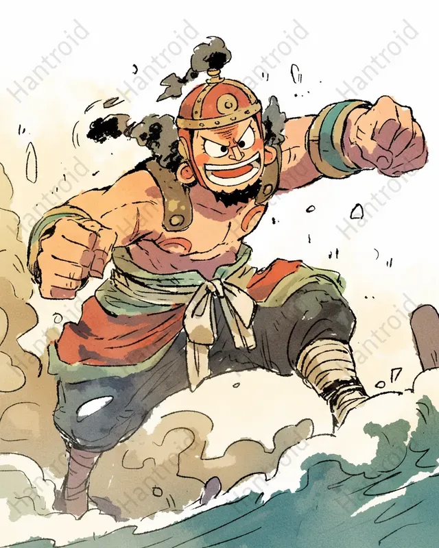 Dynamic One Piece Character Art Midjourney Prompt | PromptBase