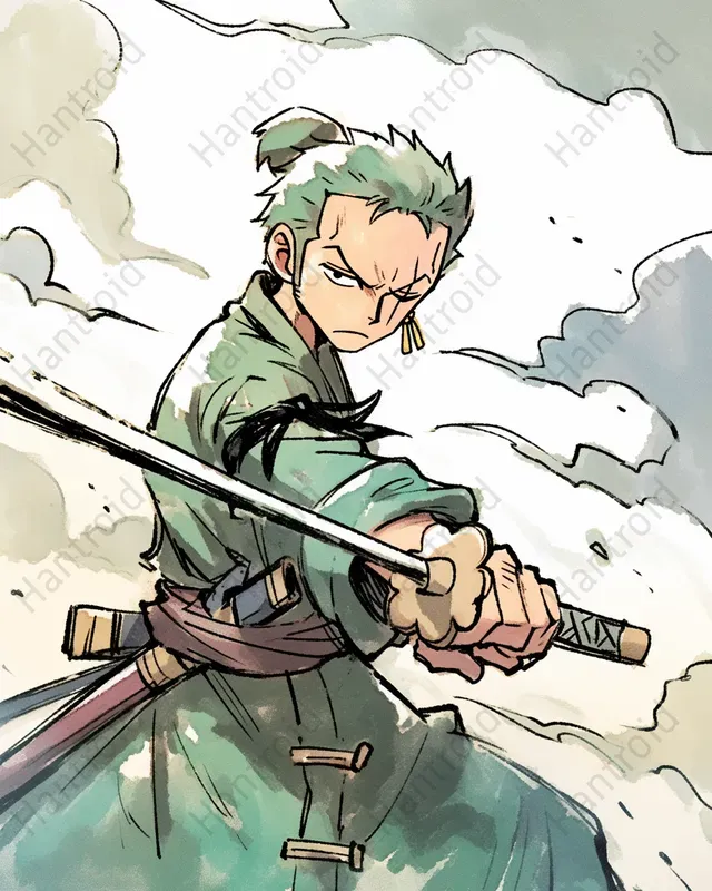 Dynamic One Piece Character Art Midjourney Prompt | PromptBase