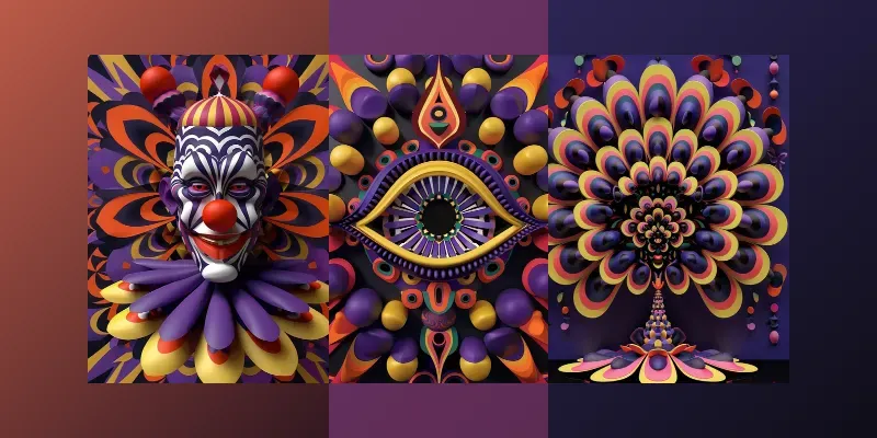Psychedelic 3d Artwork Generator App | PromptBase