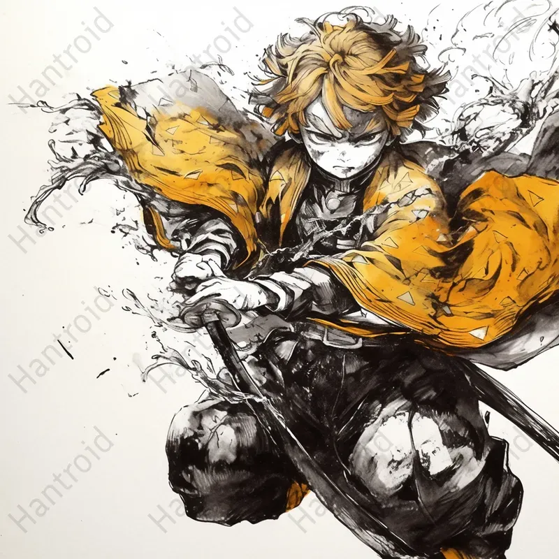 Demon Slayer Character Art Midjourney Prompt | PromptBase