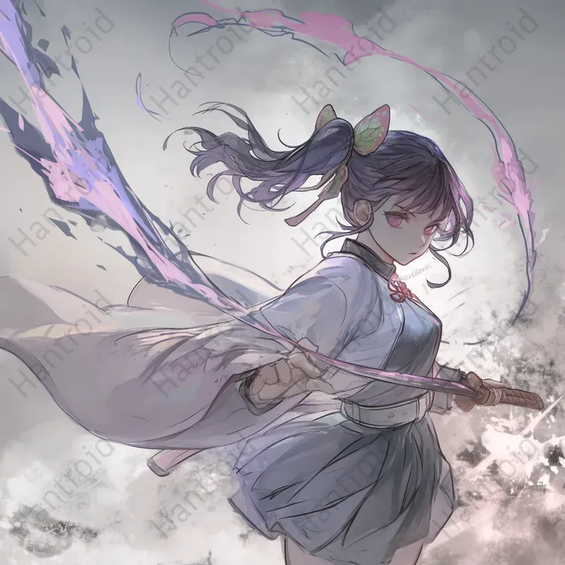 Dynamic Demon Slayer Art Midjourney Prompt | PromptBase