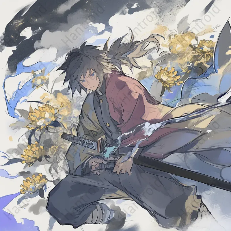 Dynamic Demon Slayer Art Midjourney Prompt | PromptBase