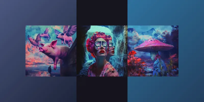 Surrealist Art Composition Generator App | PromptBase
