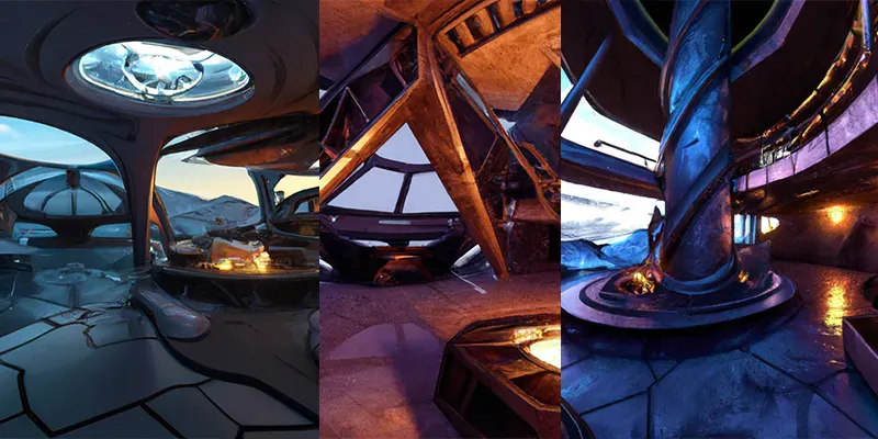 Alien Room Themed Backgrounds DALL·E Prompt | PromptBase