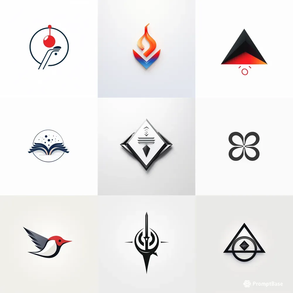 Minimal Logos Illustration Midjourney Prompt | PromptBase