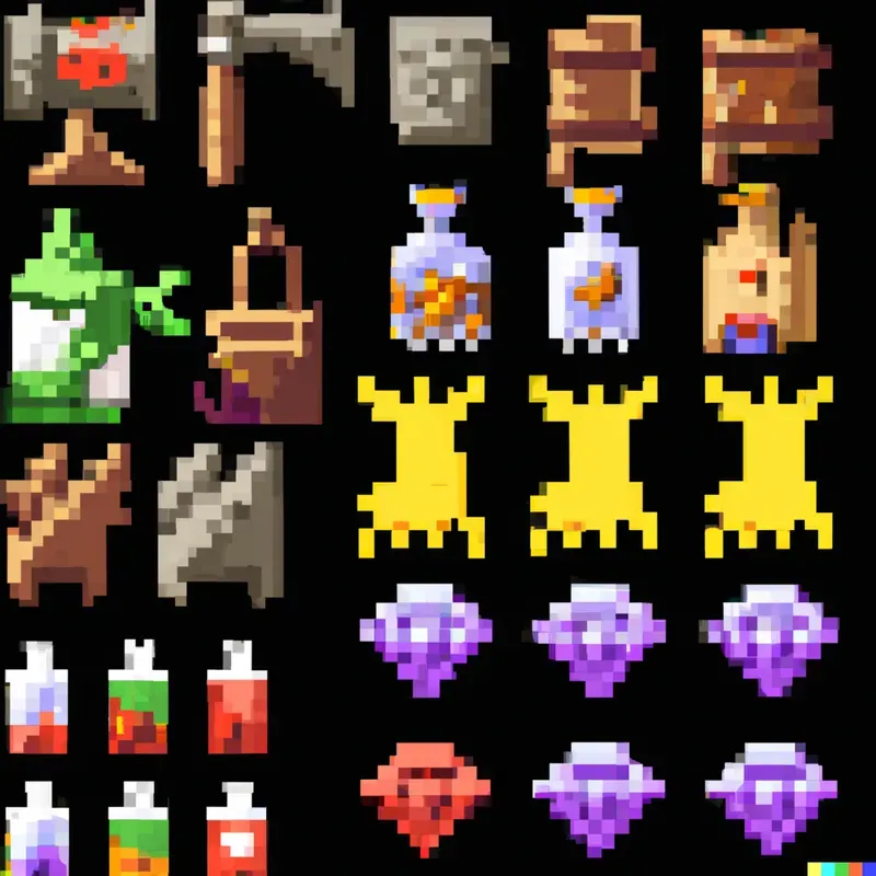 The Item Sprite Sheets DALL·E Prompt | PromptBase