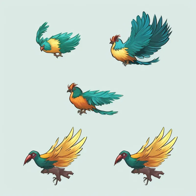 Animal Sprite Sheet Midjourney Prompt | PromptBase