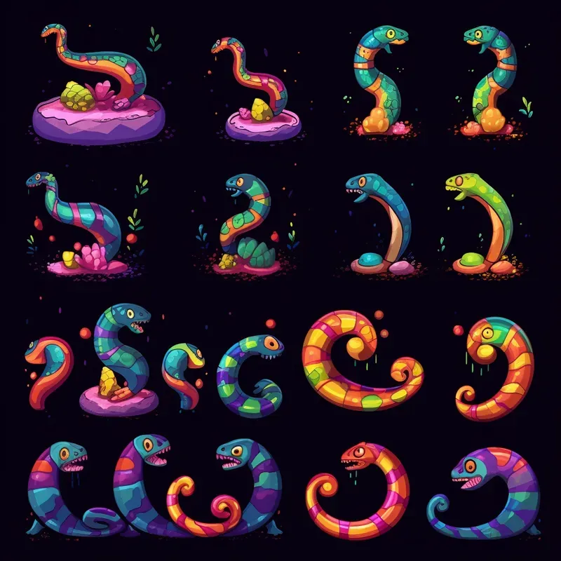 Animal Sprite Sheet Midjourney Prompt | PromptBase