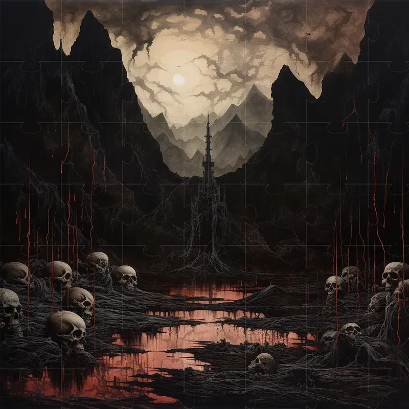 Gothic Minimalistic Illustrations Midjourney Prompt | PromptBase