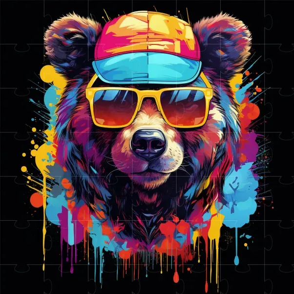 Quirky Synthwave Animal Posters Midjourney Prompt | PromptBase