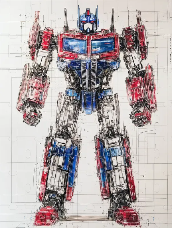 Mech Line Drawing Schematic Midjourney Prompt | PromptBase