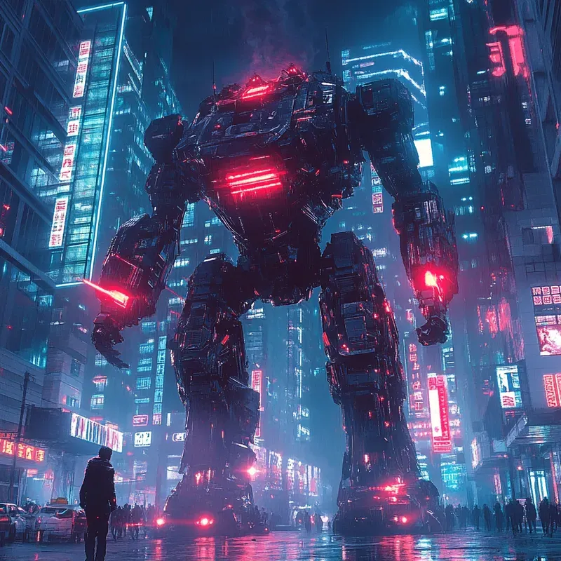 Futuristic Anime Mechs Robots Midjourney Prompt | PromptBase