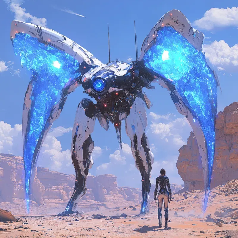 Futuristic Anime Mechs Robots Midjourney Prompt | PromptBase