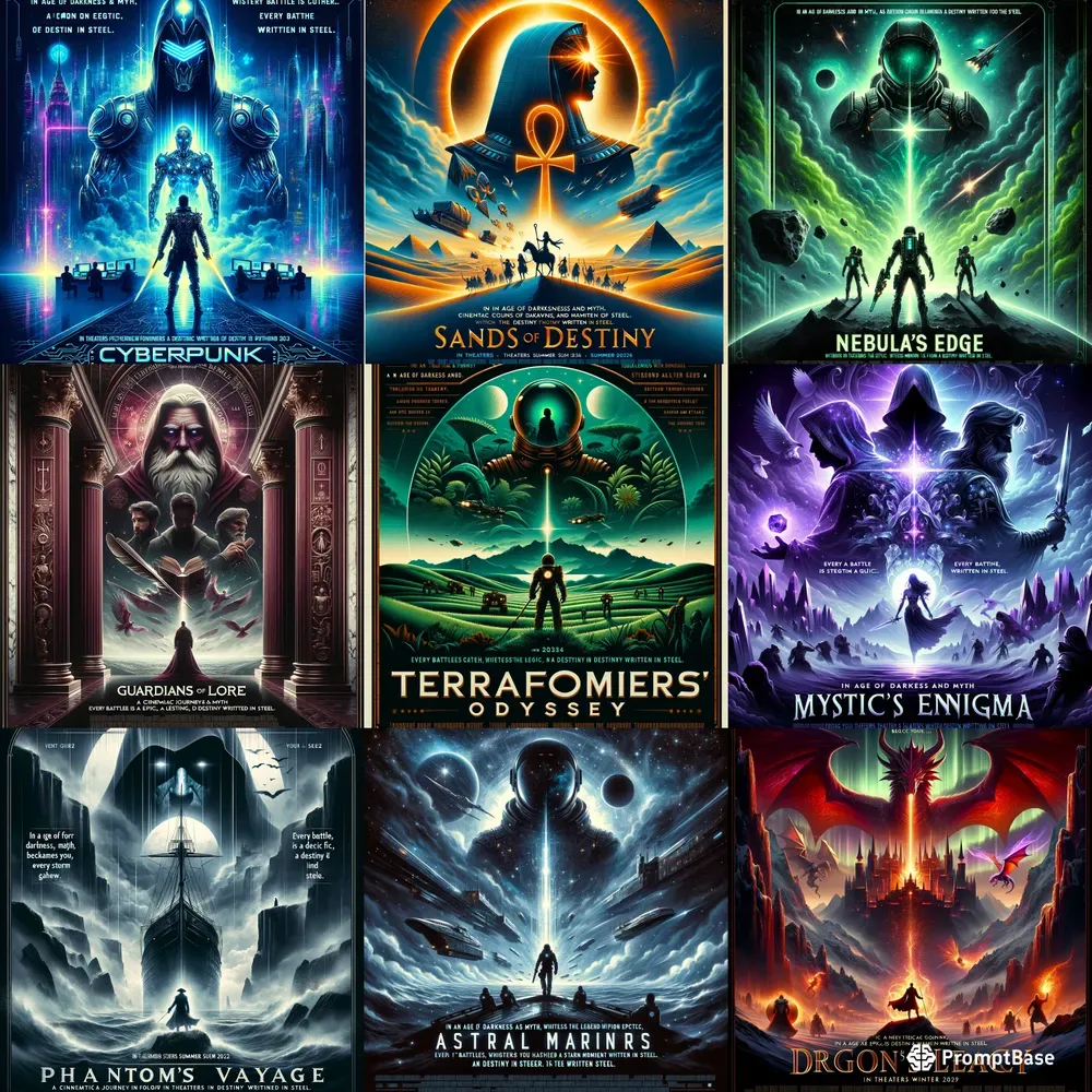 Super Detailed Visual Movie Poster Art DALL·E Prompt | PromptBase